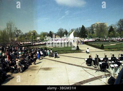 The opening day of Ameriflora '92 on April 20, 1992, featuring ...