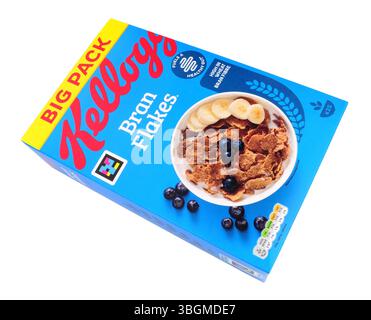 Kellogg's bran flakes big pack crunchy whole wheat cereal flakes in a ...