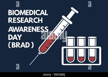 Biomedical research awareness day brad concept illustration featuring ...
