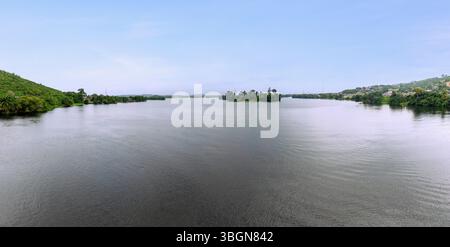 Adomi at the Volta Bridge near the Akosombo Dam in the Eastern Region ...