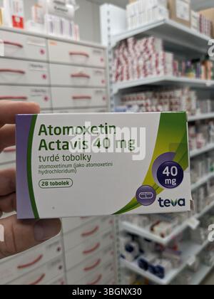 Atomoxetin Actavis box of medication with Atomoxetine active substance ...