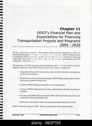 The 2004-2030 Access Ohio plan focuses on improving Ohio's ...
