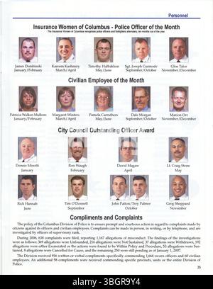 The 2006 Columbus Division of Police annual report provides details ...