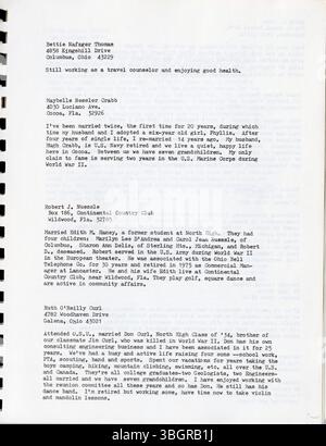 This booklet commemorates the 50th reunion of the North High School ...