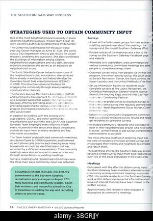 The Southern Gateway Community Report (2014) details community ...