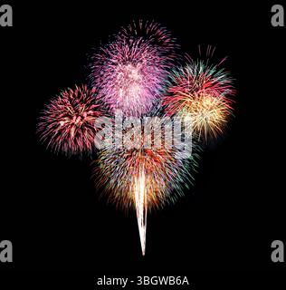 Beautiful festive fireworks at night Stock Photo - Alamy