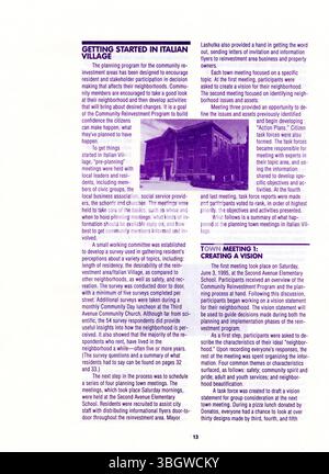 Page 1 of the 1995 Italian Village reinvestment area report introduces ...