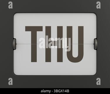 Days of a week flip calendar. 3D illustration Stock Photo - Alamy