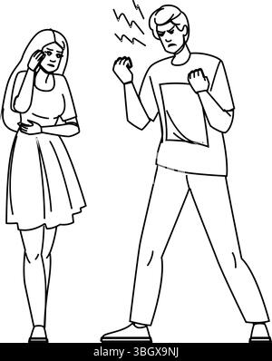 intimacy relationship stress vector. jealousy commitment, boundaries ...
