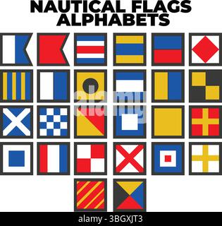 Complete Set of Nautical Signal Flag Numerals – Maritime Number Flags ...