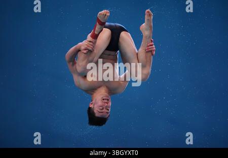Leon Baker from City of Sheffield Dive Club in the Mens 1m on day two ...
