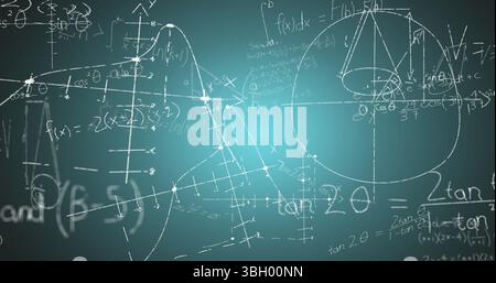 Math geometry background with formulas Stock Photo - Alamy
