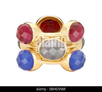 White gold red ruby ring isolated on black background Stock Photo - Alamy