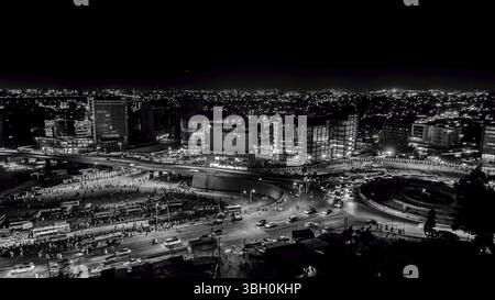 Aerial view of Addis Ababa at night Stock Photo - Alamy
