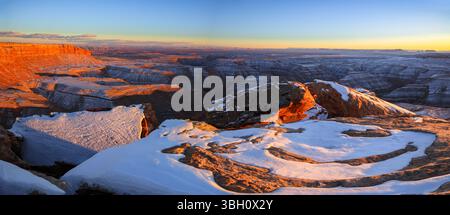 View on Moki Dugway near Monument Valley in Utah in winter Stock Photo ...