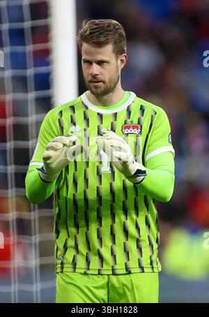 Benjamin Büchel in action during the FIFA World Cup qualifying round ...