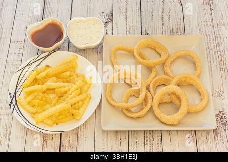 Typical dish of fried calamari, a very common tapa in Spain, especially ...