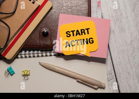 Hand writing sign Take Action. Business overview do something official ...