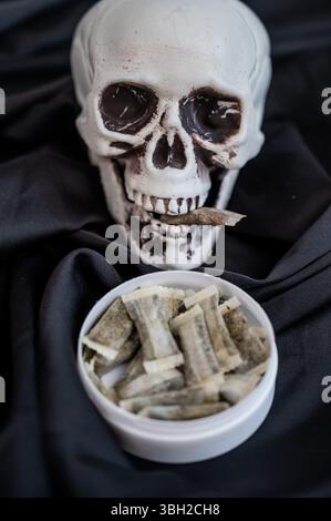 Chewing gum on black. Can be used as background Stock Photo - Alamy