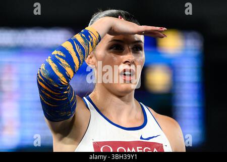 Amy Hunt of Great Britain during the Women’s 200m heat 5 on day five of ...
