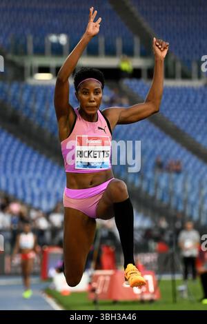 Shanieka Ricketts of Jamaica competes during the Women's Triple Jump ...