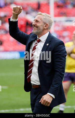 Wigan Warriors head coach Denis Betts during the Women's Challenge Cup ...