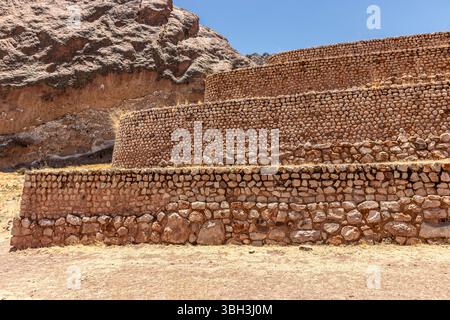 Terraces of Pukara Archaeological Complex, Peru Stock Photo - Alamy