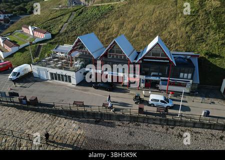 aerial view of The Seaview Restaurant, Saltburn by the Sea British ...