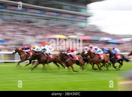 Stormy Impact ridden by Warren Fentiman (left) on their way to winning ...