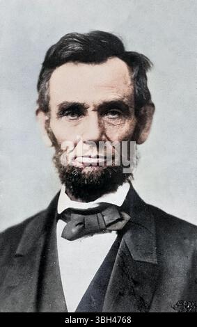 A famous photograph of President Abraham Lincoln, captured by Mathew ...