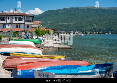 Waterfront of Ohrid on Lake Ohrid, North Macedonia Stock Photo - Alamy