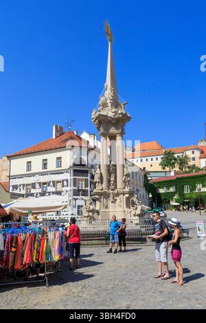Statue of the Holy Trinity, Sousoší Nejsvětější trojice, in the town ...