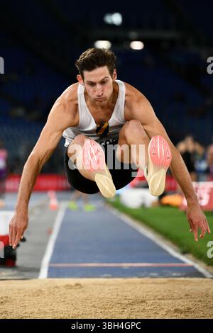 Liam Adcock of Australia competes in the long jump men competition at ...