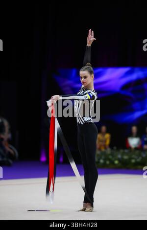 Taisiia Onofriichuk (Ukraine), All around Hoop during the 2025 Rhythmic ...