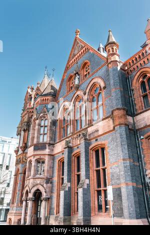 Facade of the 19th century Reading Town Hall building housing the ...