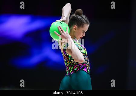 Taisiia Onofriichuk (Ukraine), All around Hoop during the 2025 Rhythmic ...