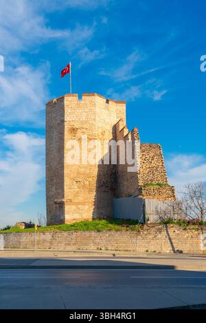 The Theodosian Walls gate view in Istanbul. Historical Istanbul ...