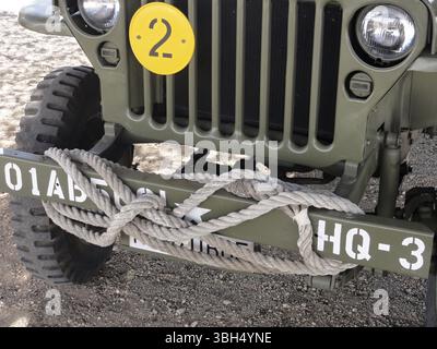 Close up of a Willys Jeep, an American made military vehicle ...