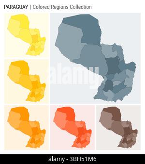 Paraguay political map of administrative divisions - departments and ...