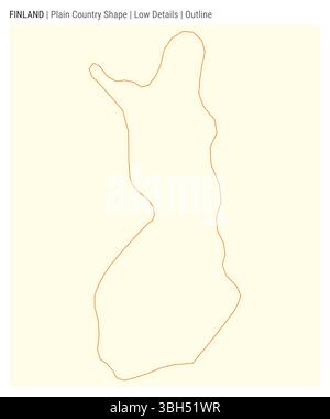 Finland - plain country shape. Low, medium and high detailed maps of ...