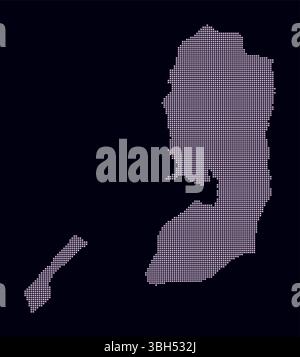 Palestine dotted map. Digital style shape of Palestine. Tech icon of ...