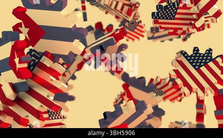 Image relative to politic and economic relationship between USA and ...