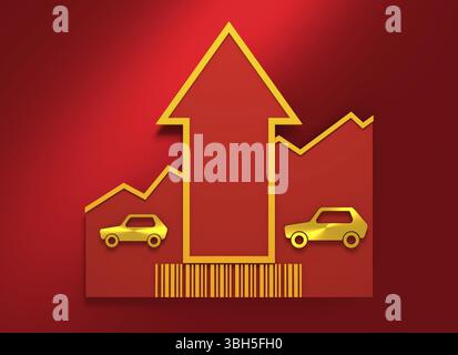 3D rendering of a passenger car sedan. Consumer transportation vehicle ...