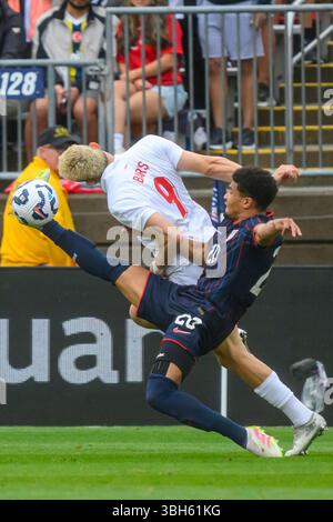 United States' Folarin Balogun (20) celebrates with teammate Alejandro ...