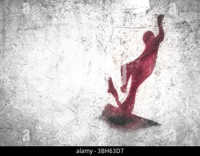 Skateboarding themed stencil graffiti Stock Photo - Alamy