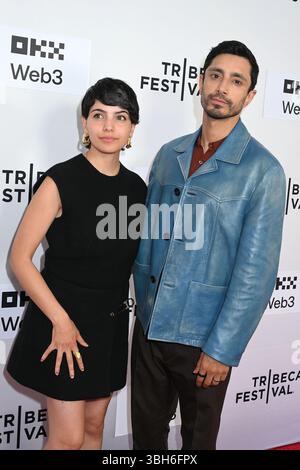 Riz Ahmed and wife Fatima Farheen Mirza attend the "Relay" US Premiere ...