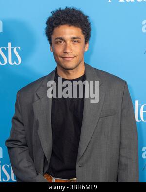 Corteon Moore attends the premiere of "Materialists" at the DGA New ...