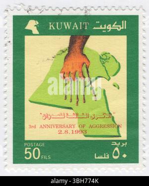 1990 1991 Gulf War Kuwait and Saudi Arabian airspace chart map Stock ...