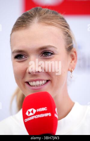 Katie Boulter speaks to the media during a preview day ahead of the ...