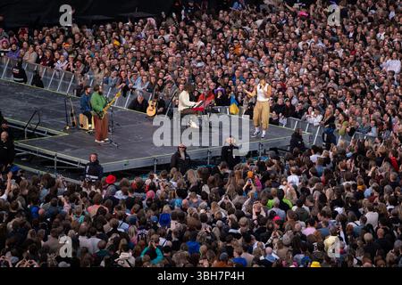 Trondheim, Norway. 07th, June 2025. The Norwegian singer Ramon performs ...